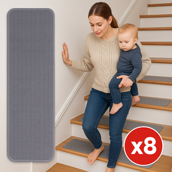 Nedrseča podloga za stopnice (8 kosov) | STEPRUG – Vigoexpress.si